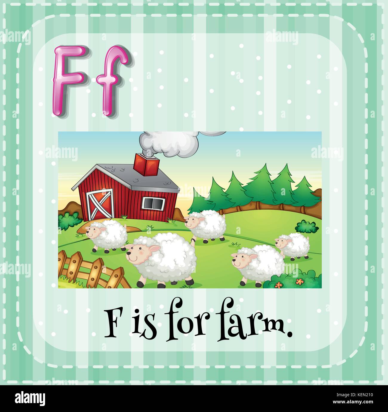 Illustration of an alphabet F is for farm Stock Vector Image & Art - Alamy
