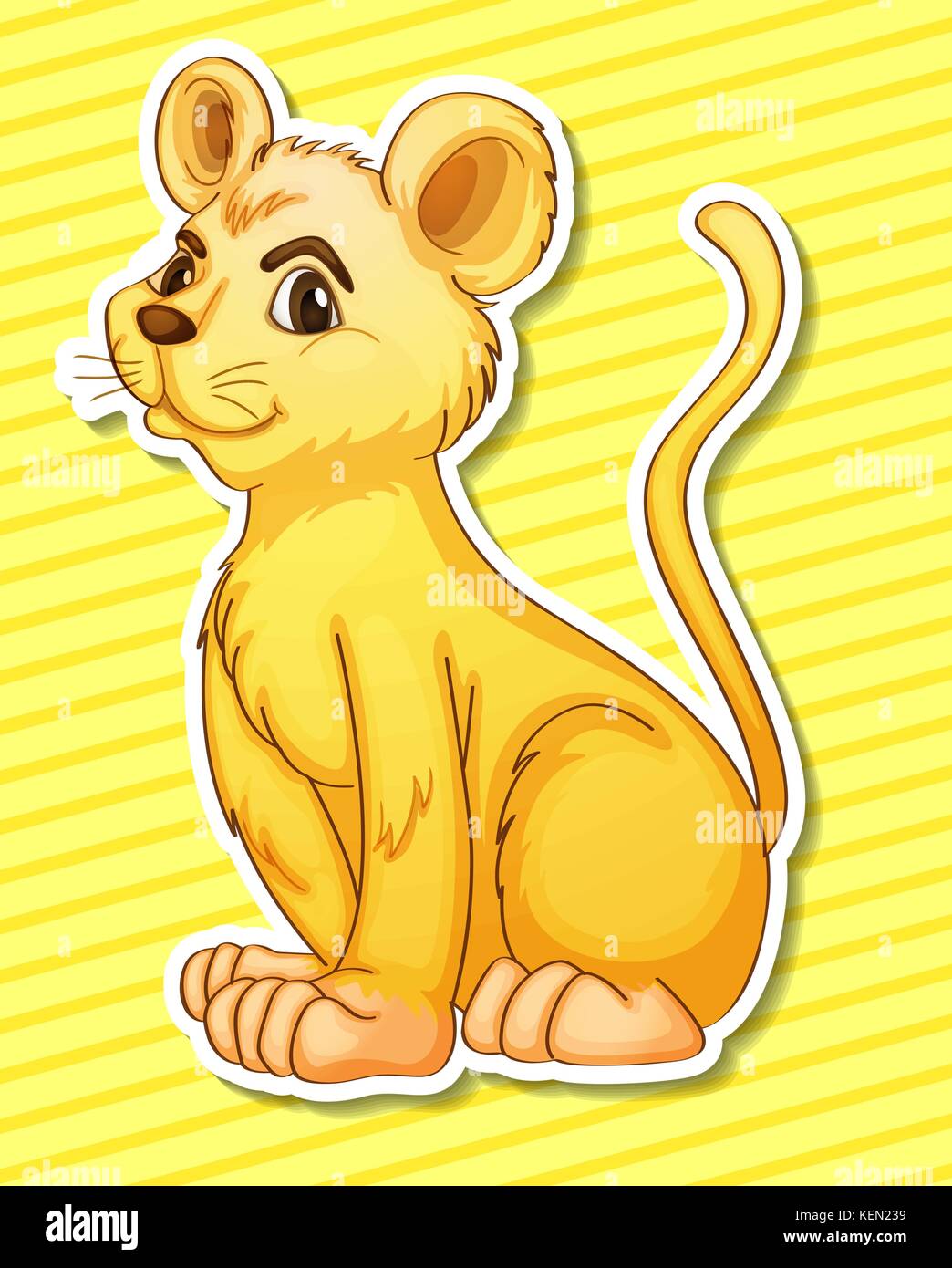 Cub of a lion Stock Vector Images - Alamy