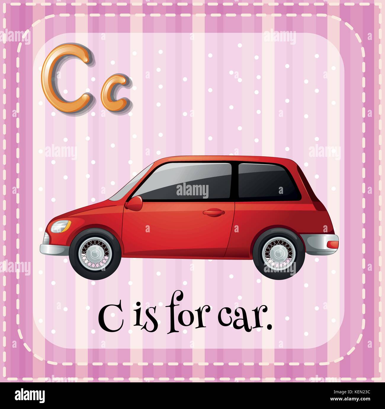 Flashcard of an alphabet C Stock Vector Image & Art - Alamy