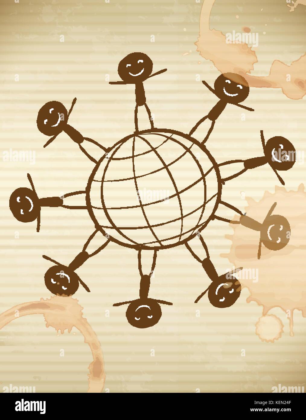 People standing around earth hi-res stock photography and images - Alamy