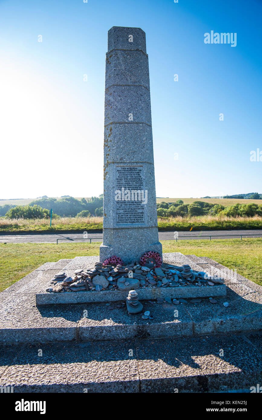 Slapton Sands War Memorial Stock Photo - Alamy