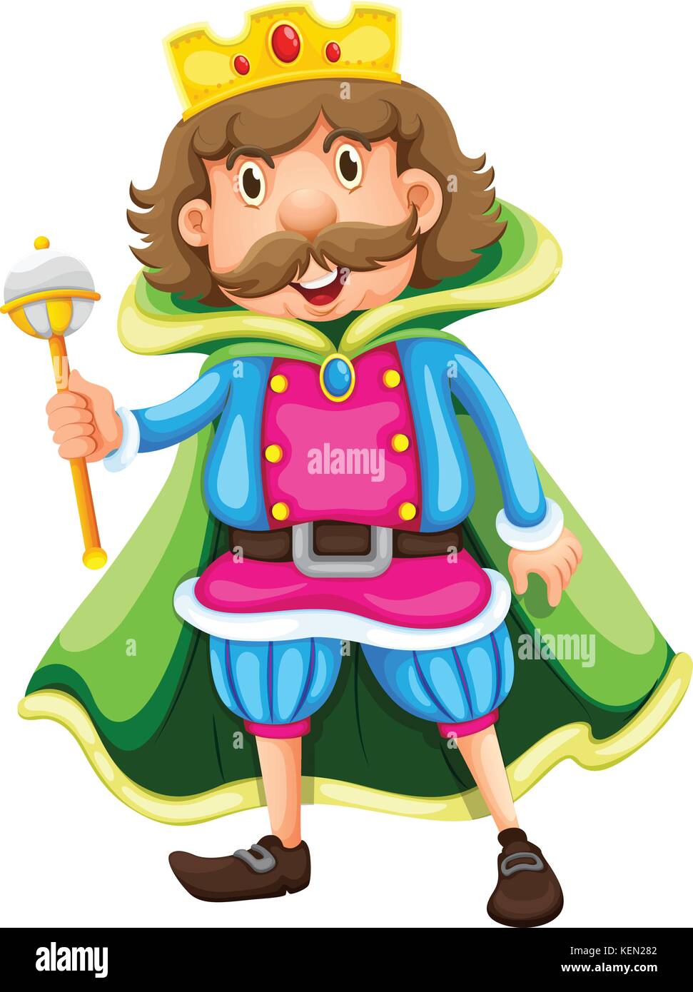 Illustration of a king on a white background Stock Vector Image & Art ...