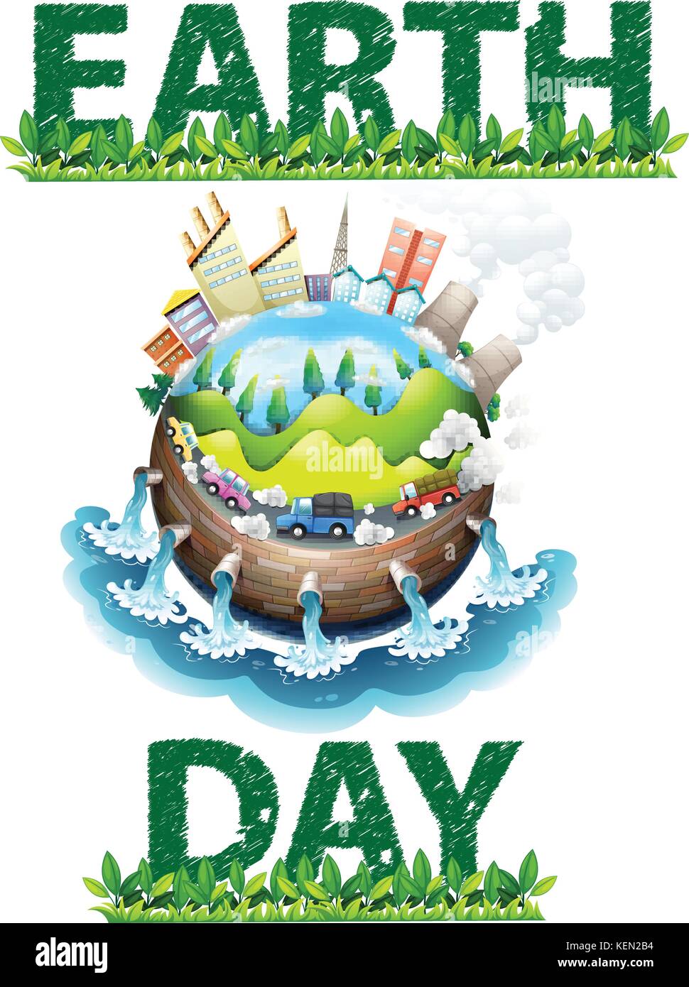 Earth day poster theme on white Stock Vector Image & Art - Alamy