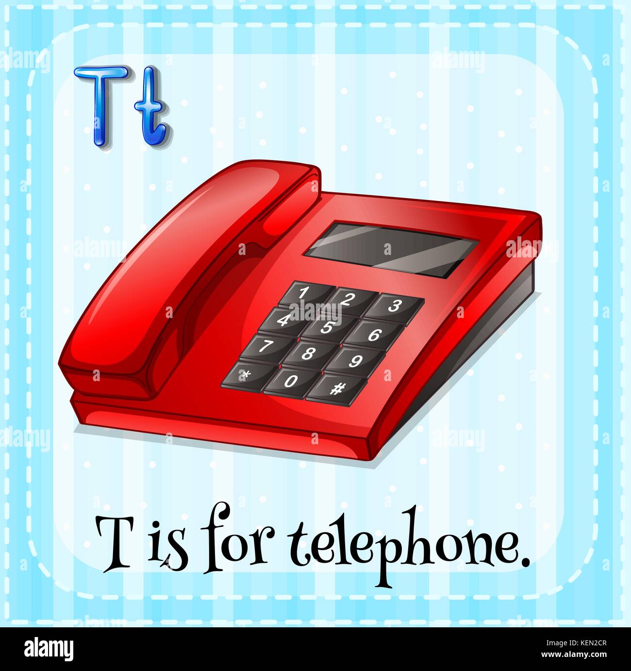 Illustration of a letter T is for telephone Stock Vector Image & Art ...