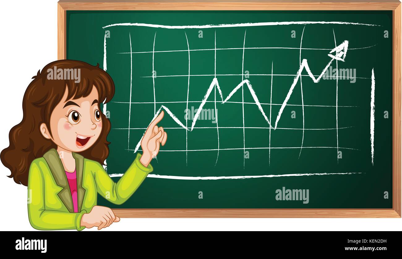 Illustration of a woman reporting on a white background Stock Vector ...