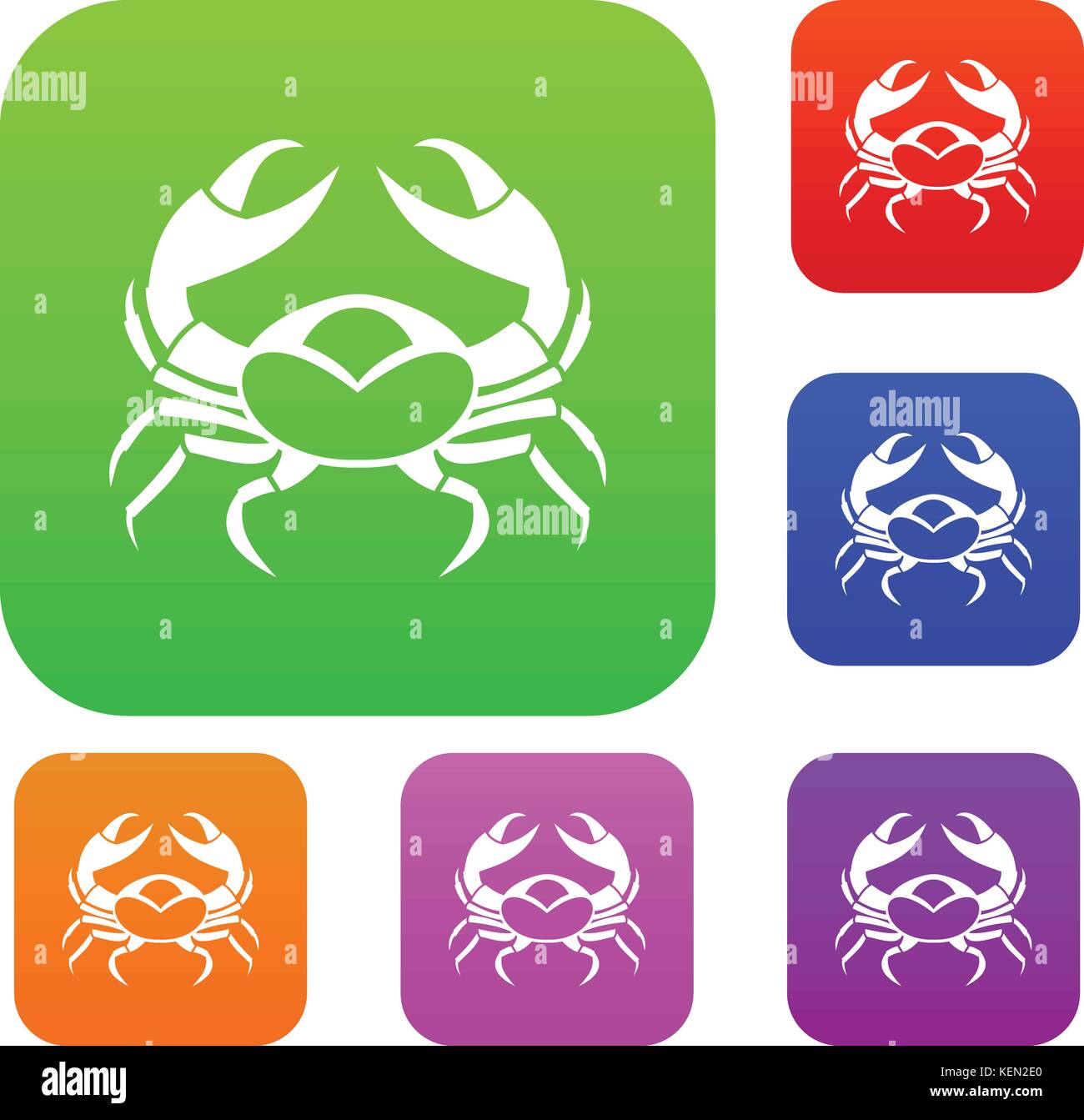 Big crab set color collection Stock Vector Image & Art - Alamy