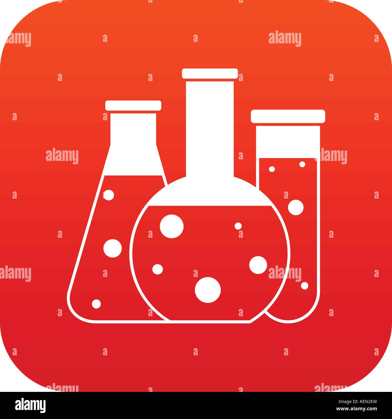 Laboratory flasks icon digital red Stock Vector Image & Art - Alamy