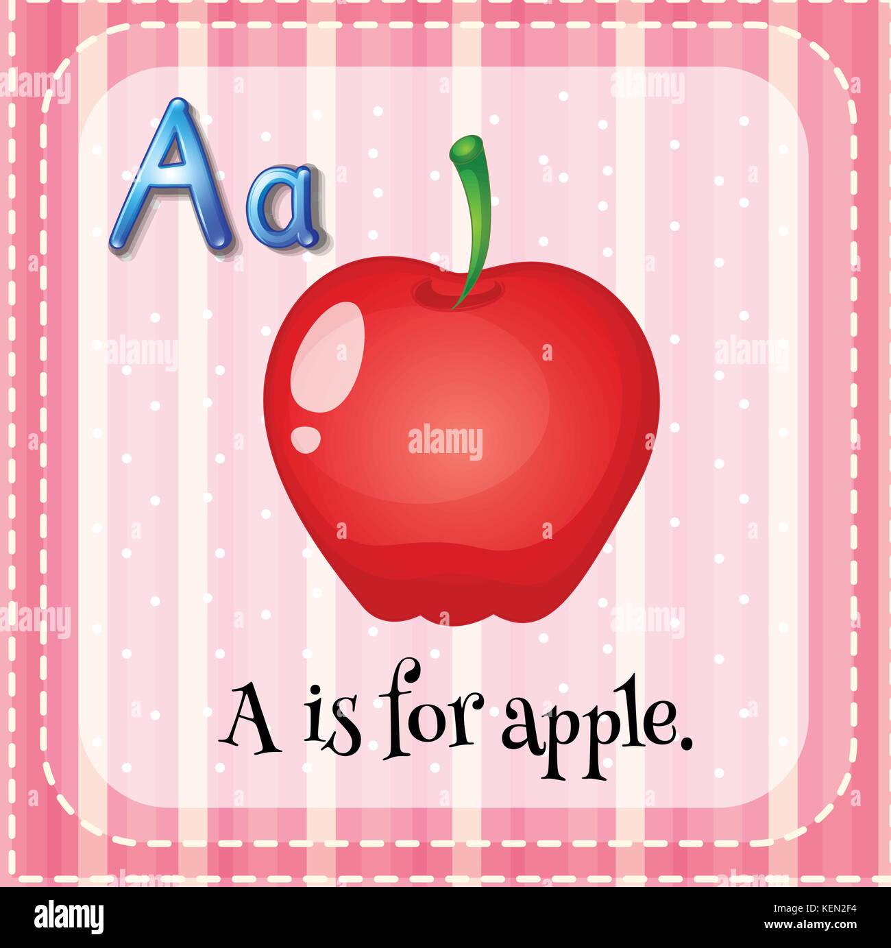 Flashcard of an alphabet A Stock Vector Image & Art - Alamy