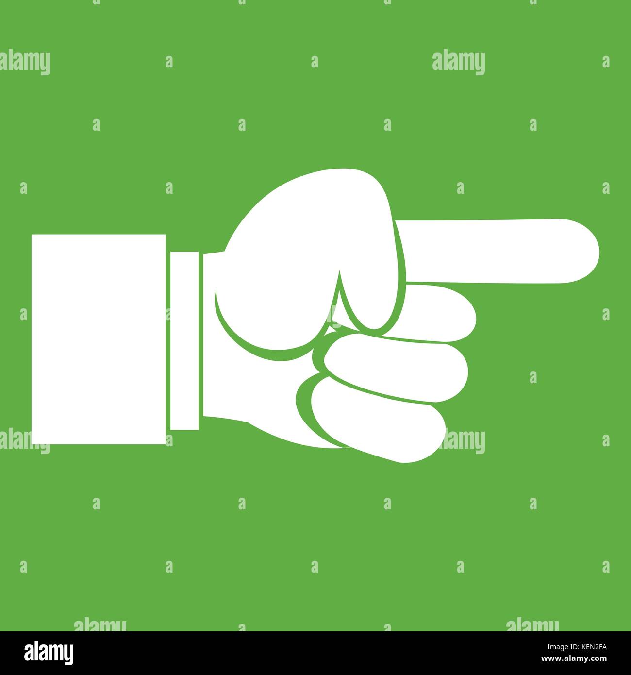 Pointing hand gesture icon green Stock Vector Image & Art - Alamy