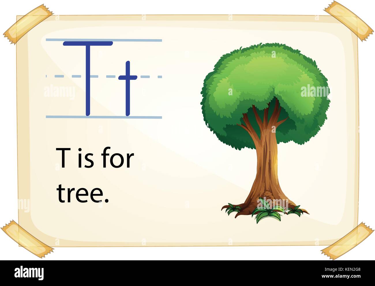 A letter T for tree on a white background Stock Vector Image & Art - Alamy