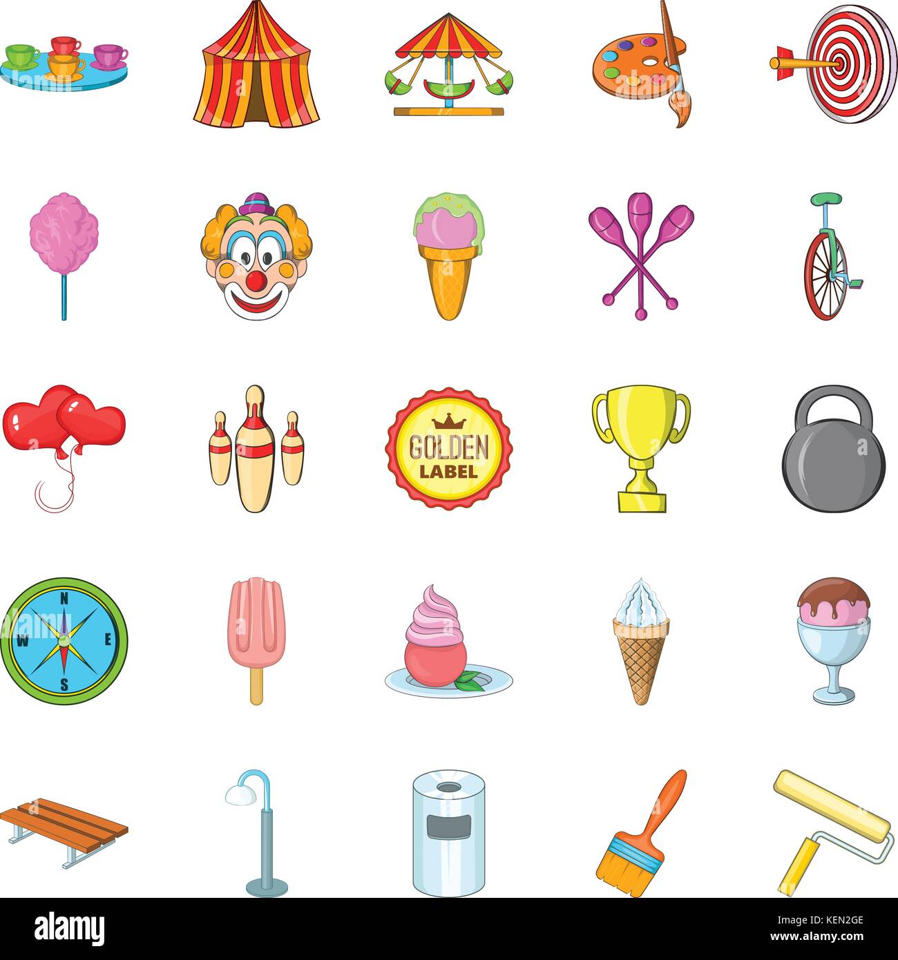 Fiesta icons set, cartoon style Stock Vector Image & Art - Alamy