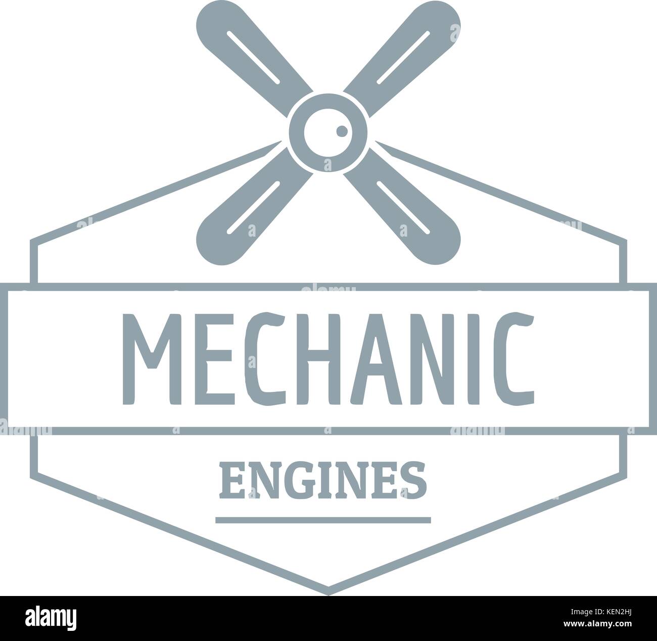 Mechanic engine logo, simple gray style Stock Vector Image & Art - Alamy