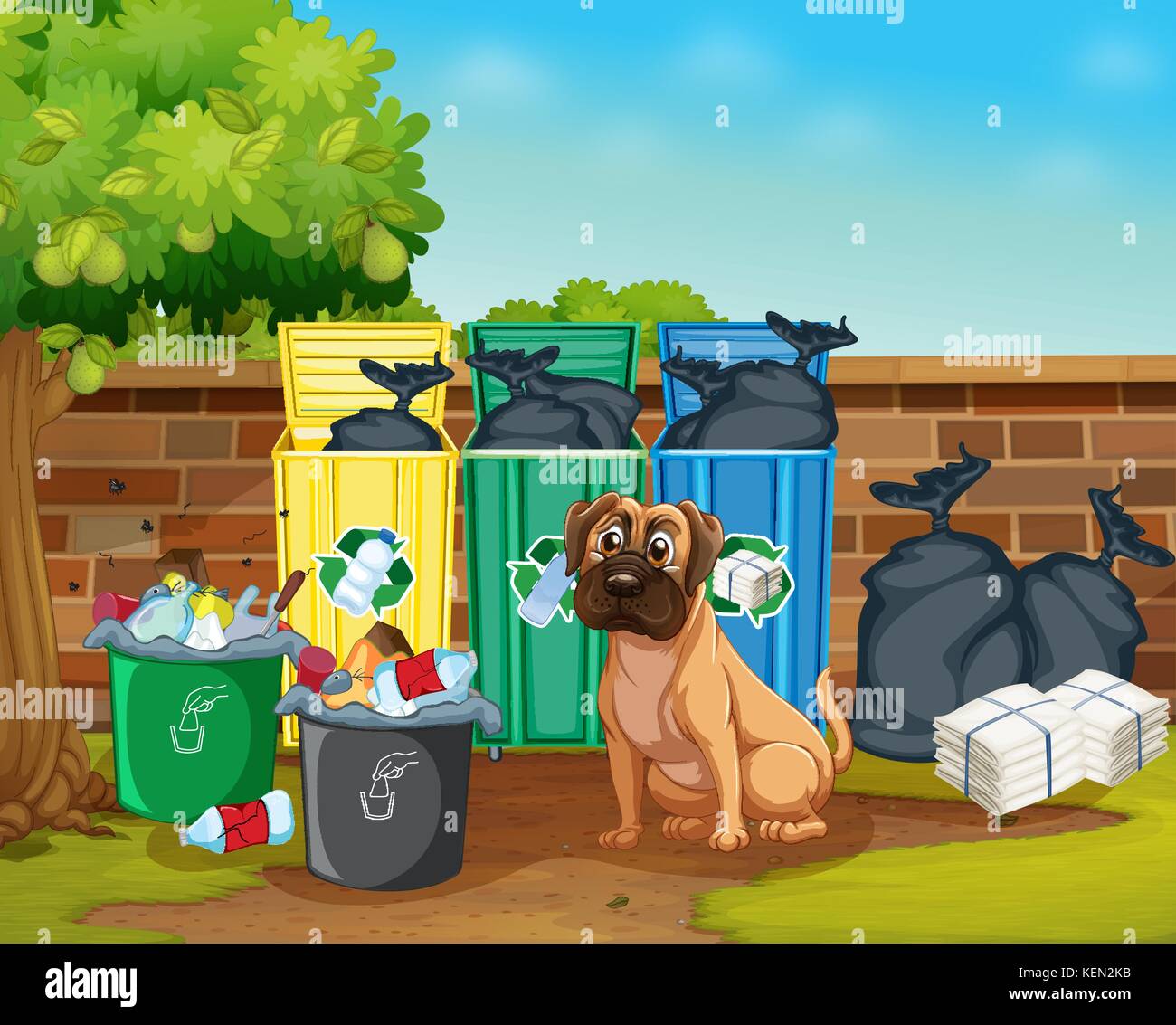 Rubbish newspaper Stock Vector Images - Alamy