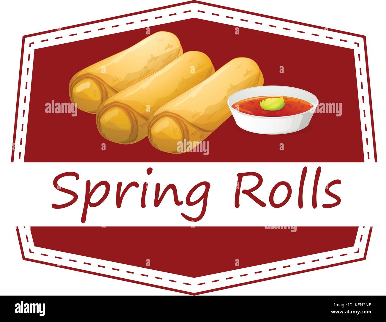 Picture of spring rolls Stock Vector Images - Alamy