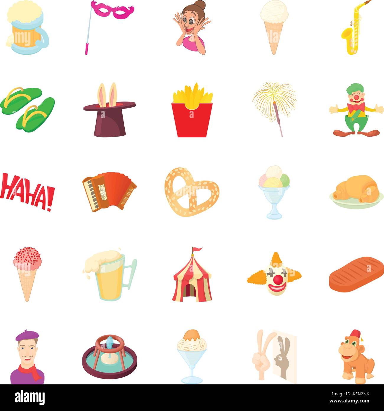 Gaiety icons set, cartoon style Stock Vector Image & Art - Alamy
