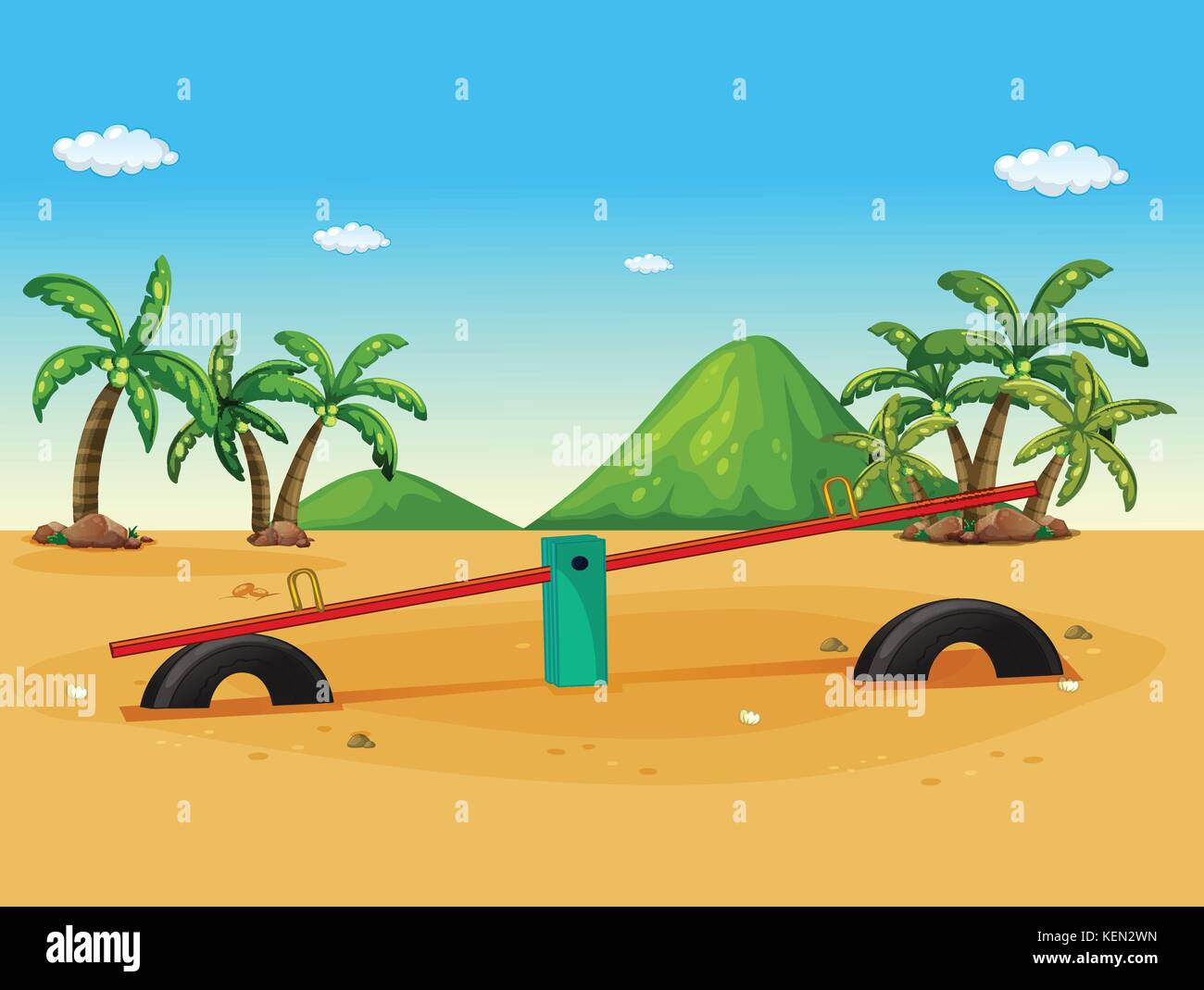 A seesaw in a secluded area Stock Vector Image & Art - Alamy