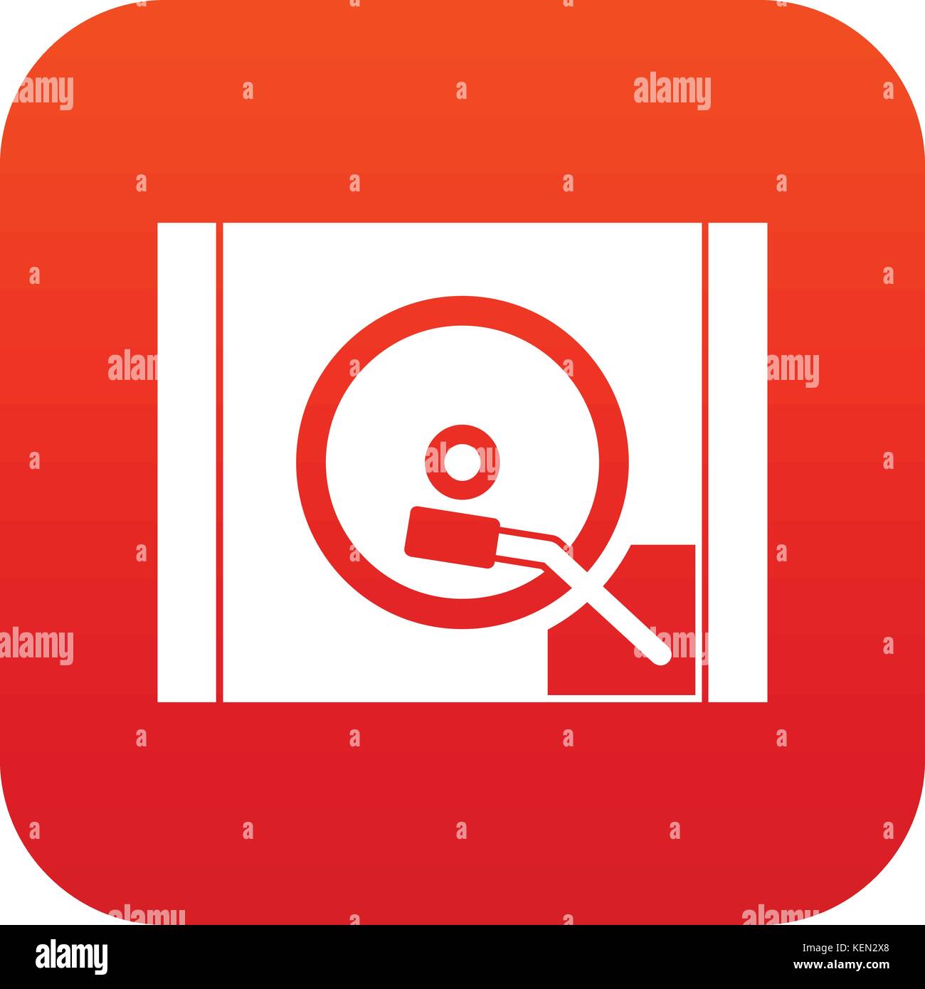 Turntable icon digital red Stock Vector Image & Art - Alamy
