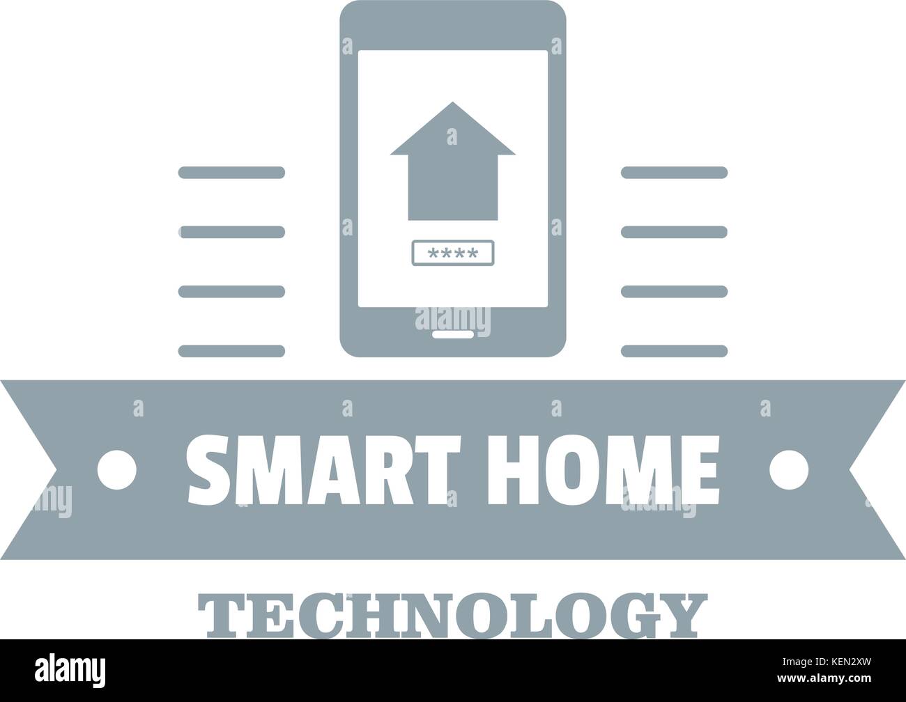 Smart technology logo, simple gray style Stock Vector Image & Art - Alamy
