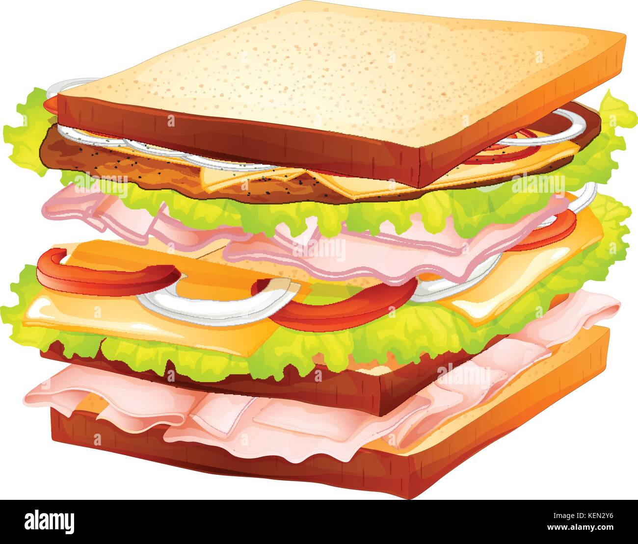 Illustration of a healthy sandwiches Stock Vector Image & Art - Alamy