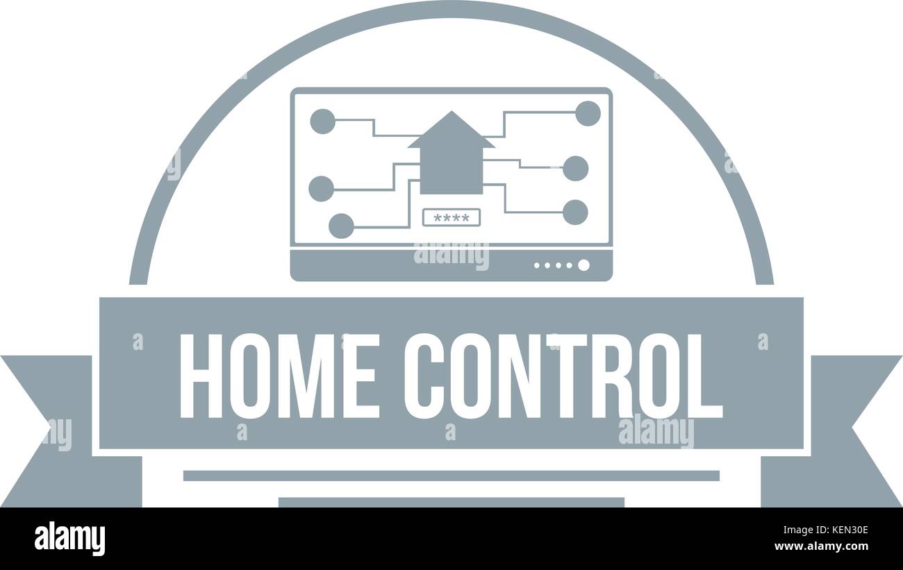 Home control logo, simple gray style Stock Vector Image & Art - Alamy