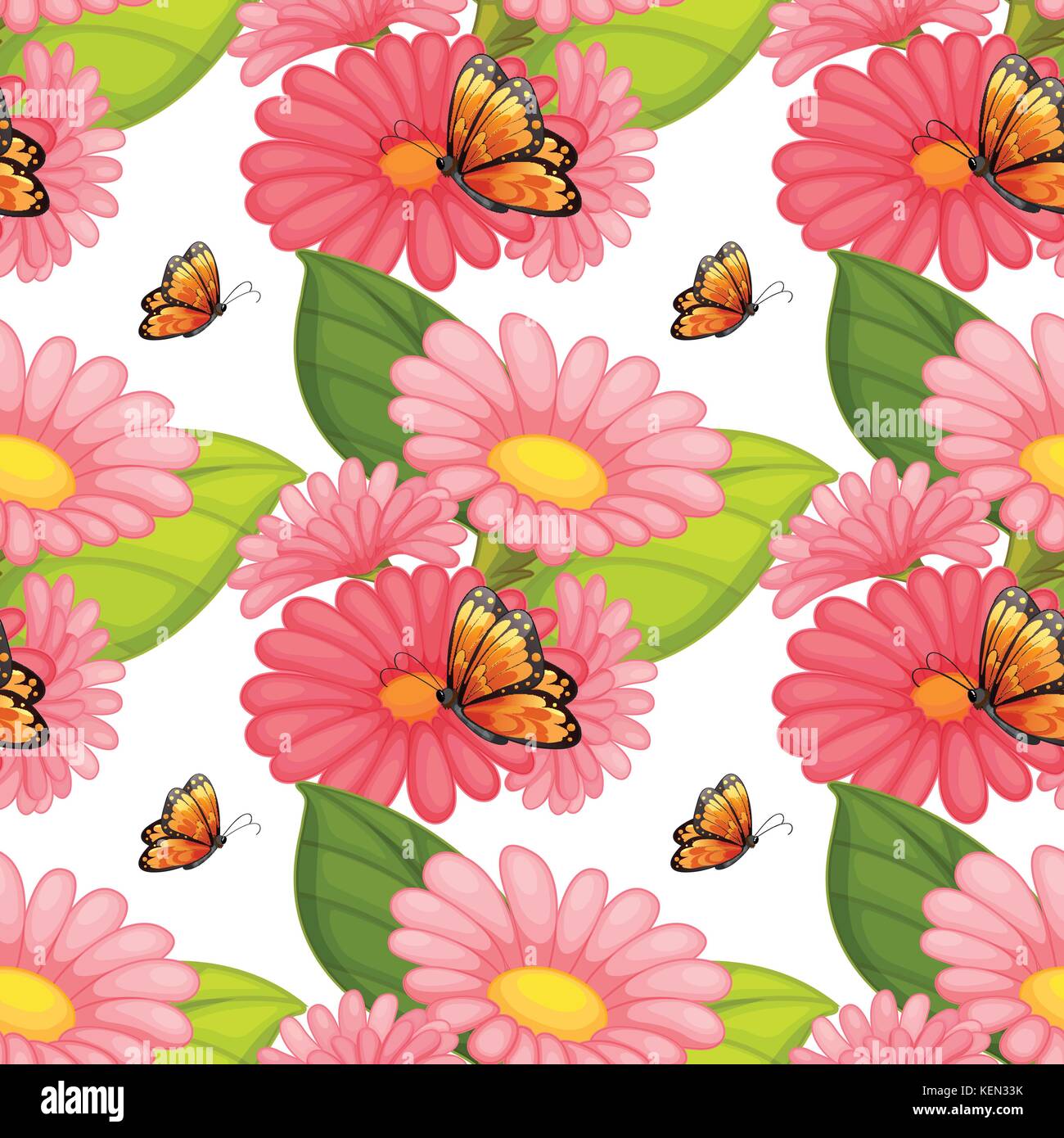 Butterflies And Flowers Clipart