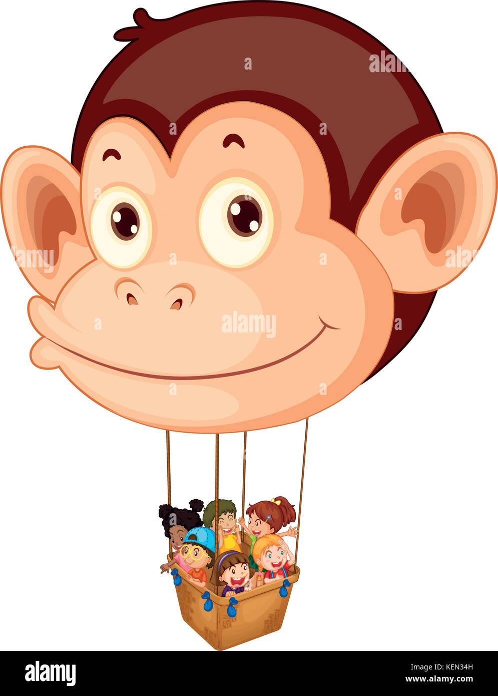 Cartoon illustration laughing happy monkey hi-res stock photography and ...