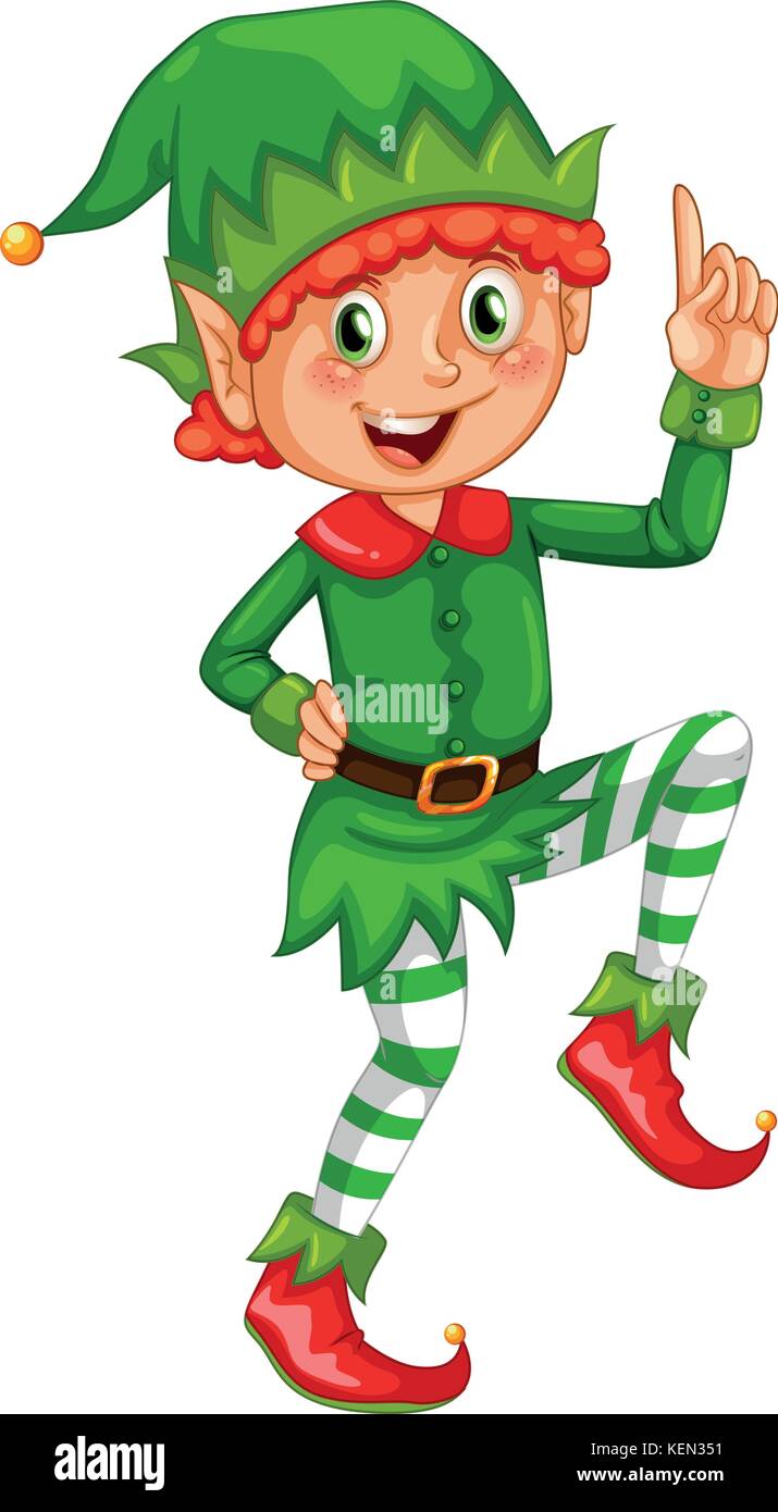 Illustration of an elf standing alone Stock Vector Image & Art - Alamy