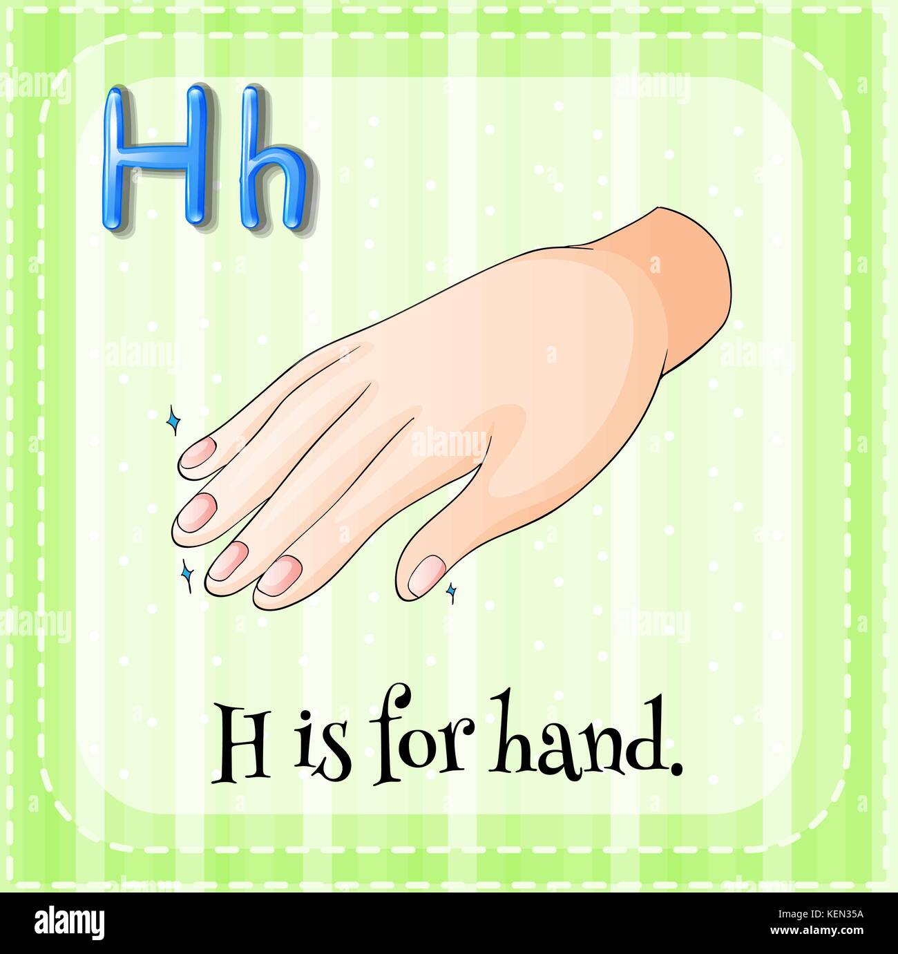 Illustration of a letter H is for hand Stock Vector Image & Art - Alamy
