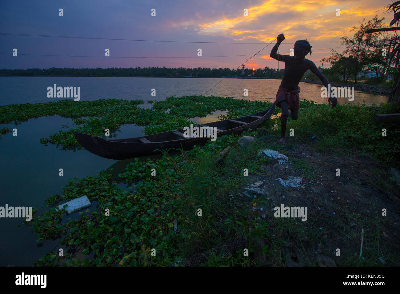 Kerala Photos - Backwater Stock Photo - Alamy