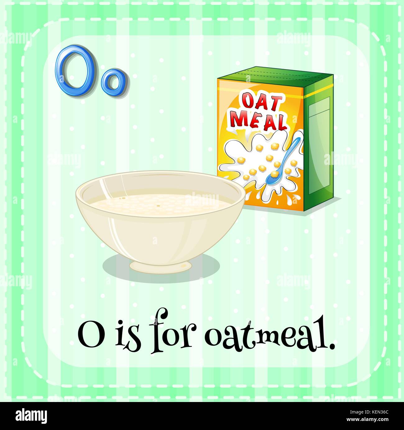 Illustration of an alphabet O is for oatmeal Stock Vector Image & Art ...