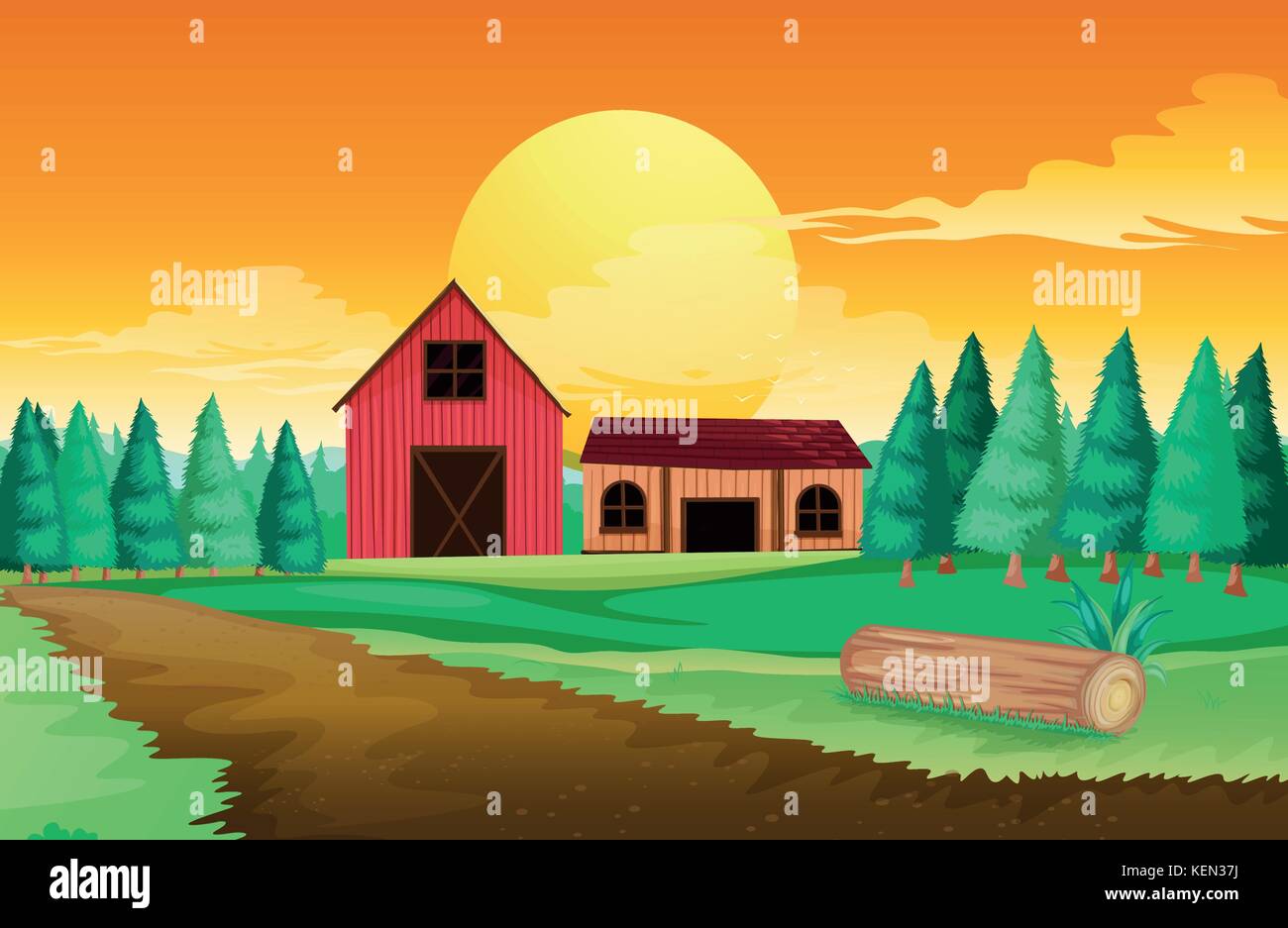 Near houses Stock Vector Images - Alamy