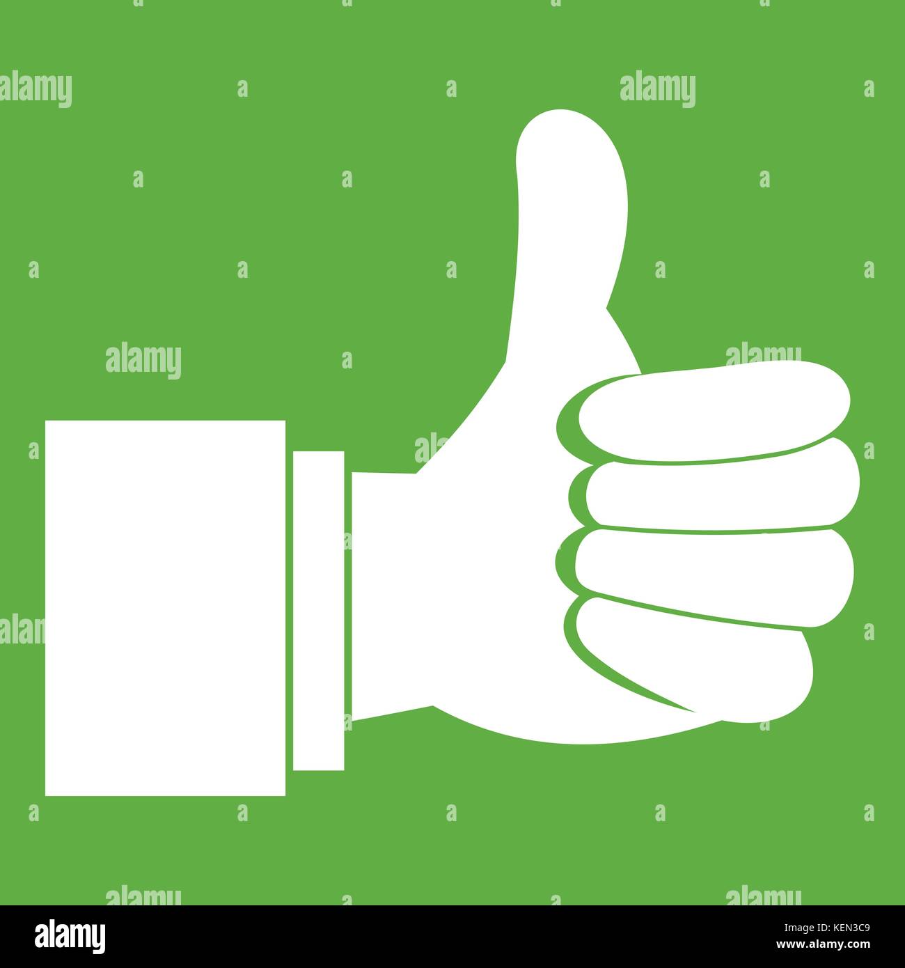 Thumb up gesture icon green Stock Vector Image & Art - Alamy
