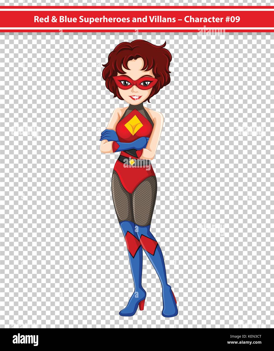 illustration of a female superhero Stock Vector Image & Art - Alamy
