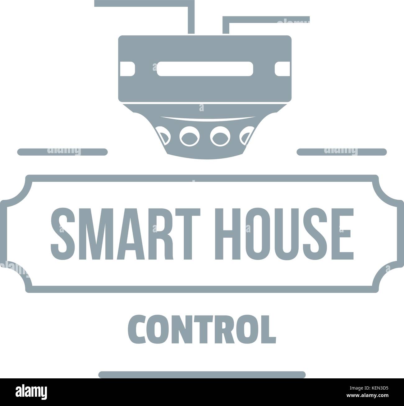 Smart house logo, simple gray style Stock Vector Image & Art - Alamy