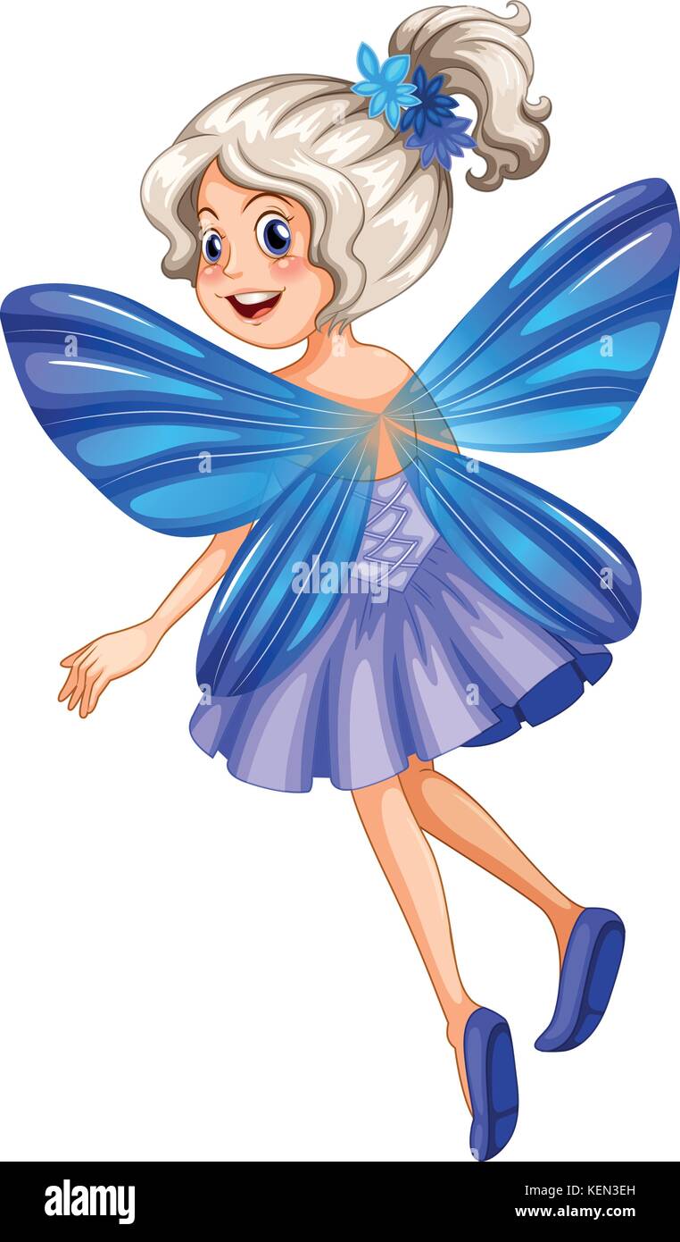 illustration of a single blue fairy Stock Vector Image & Art - Alamy