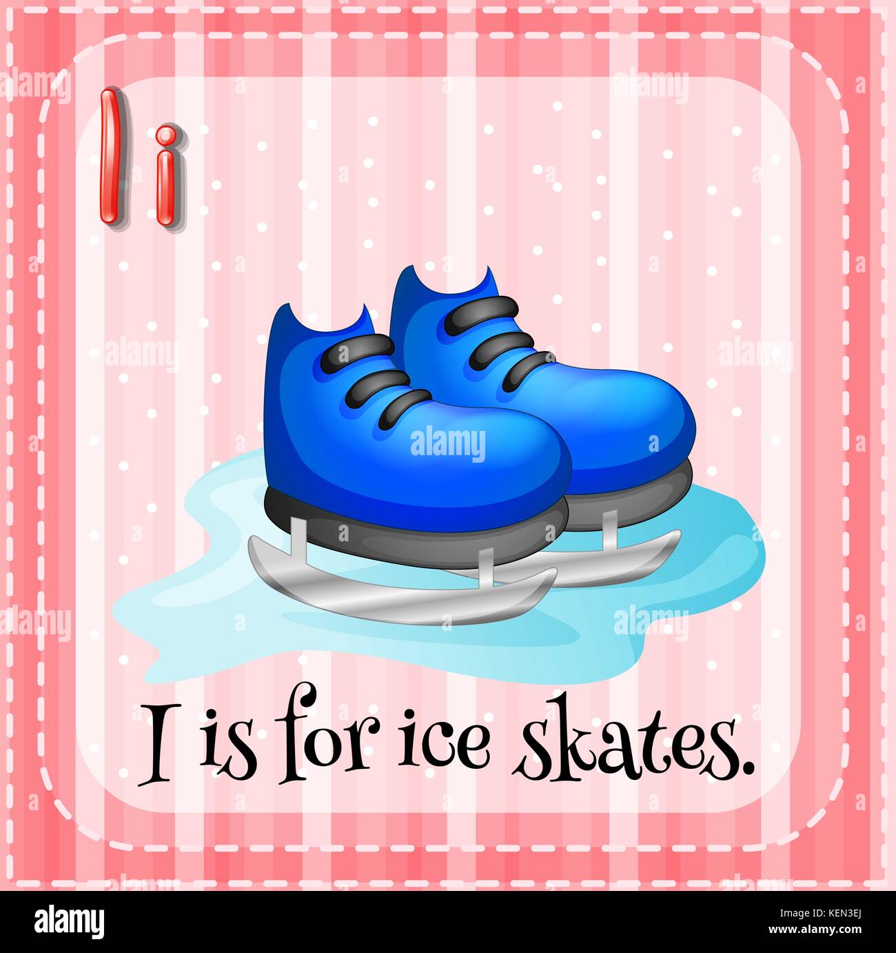 Illustration of an alphabet i is for ice skates Stock Vector Image ...