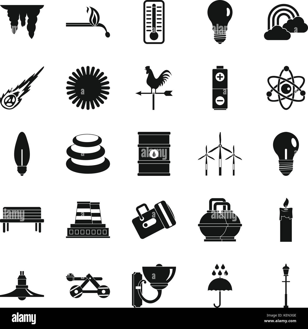 Glare icons set, simple style Stock Vector Image & Art - Alamy