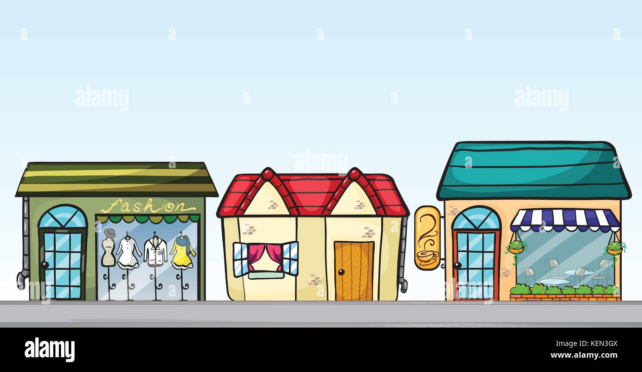 Illustration of the business establishments Stock Vector Image & Art ...