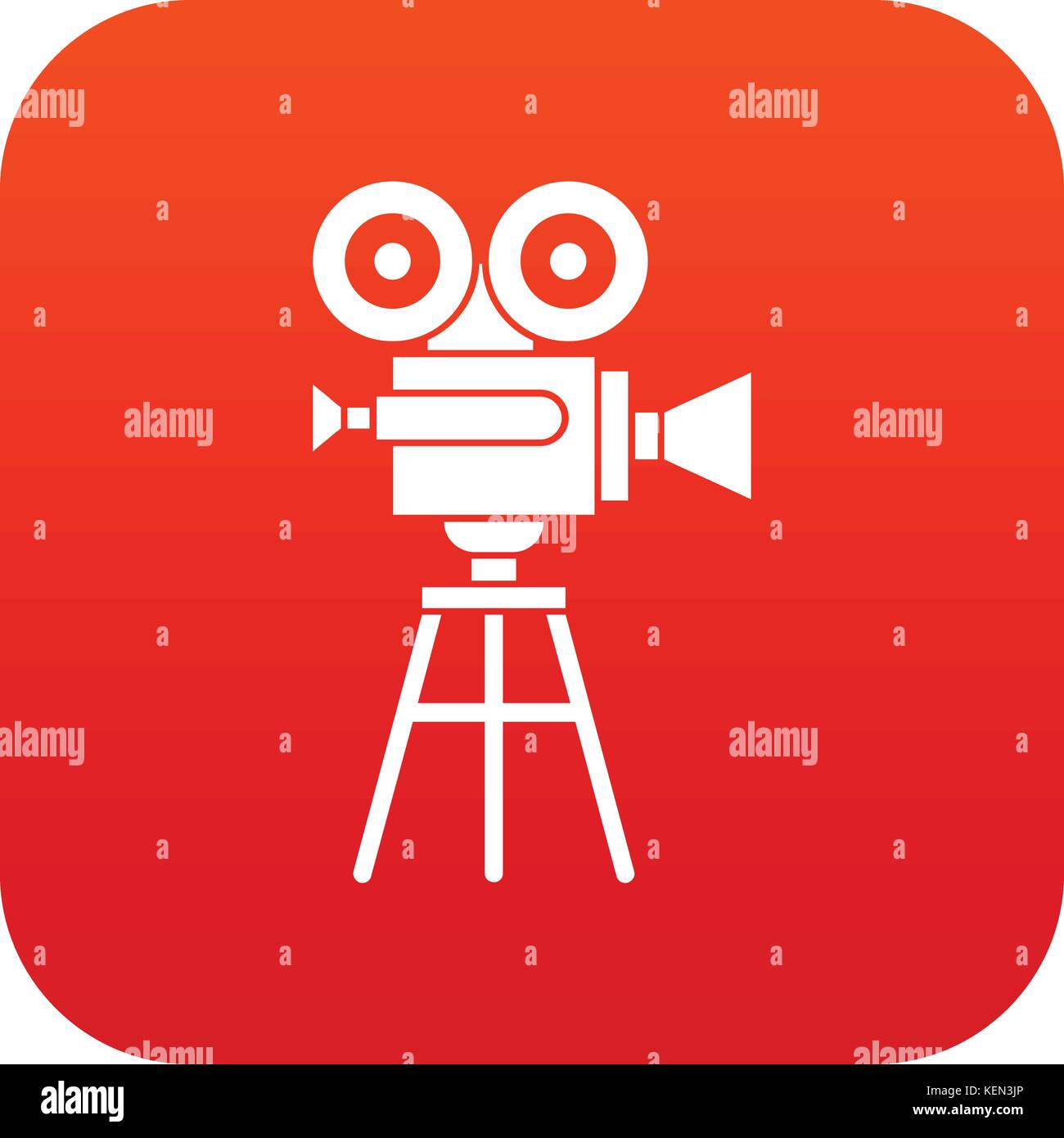 Retro film projector icon digital red Stock Vector Image & Art - Alamy