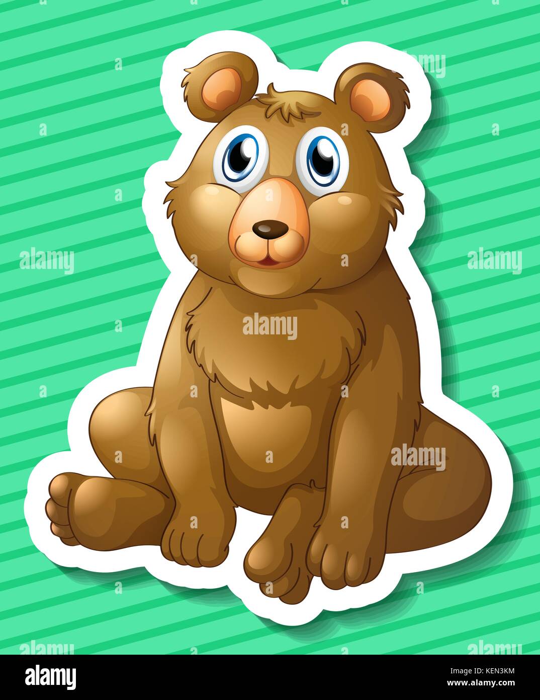 Illustration of a bear sitting Stock Vector Image & Art - Alamy