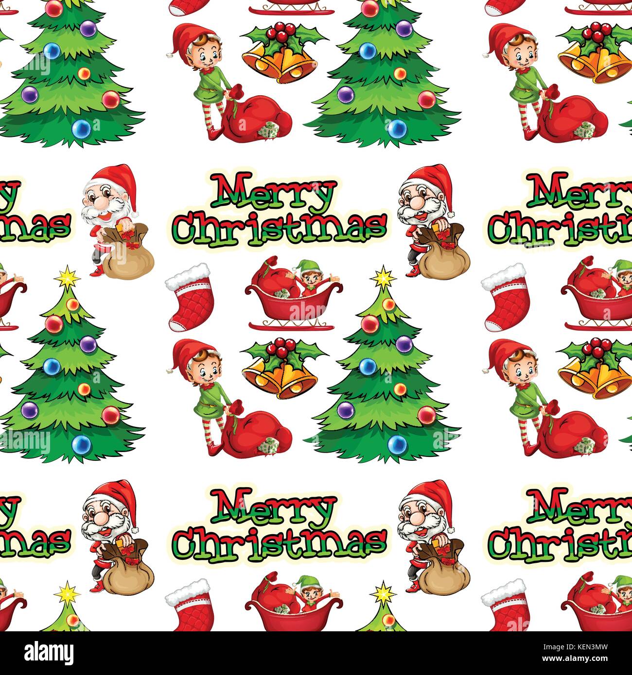 Illustration of a christmas wrapping paper Stock Vector Image & Art - Alamy