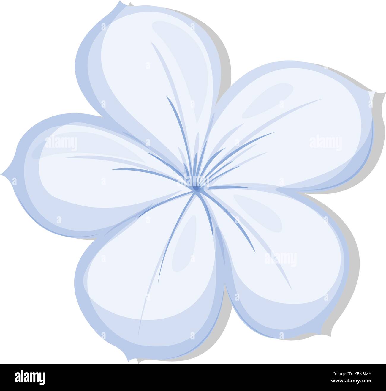 Illustration of a five-petal flower on a white background Stock Vector ...