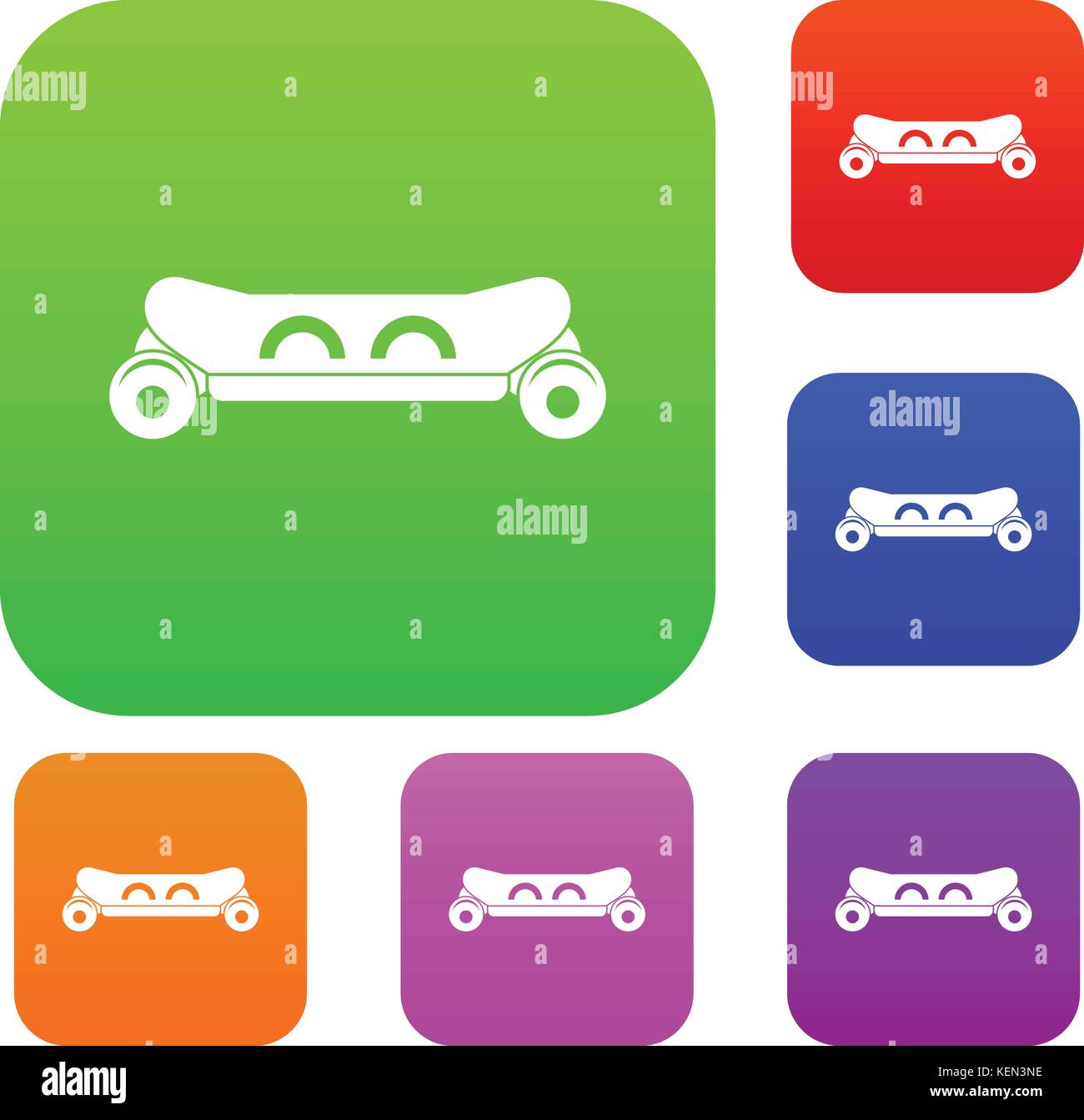 Skateboard deck set color collection Stock Vector Image & Art - Alamy