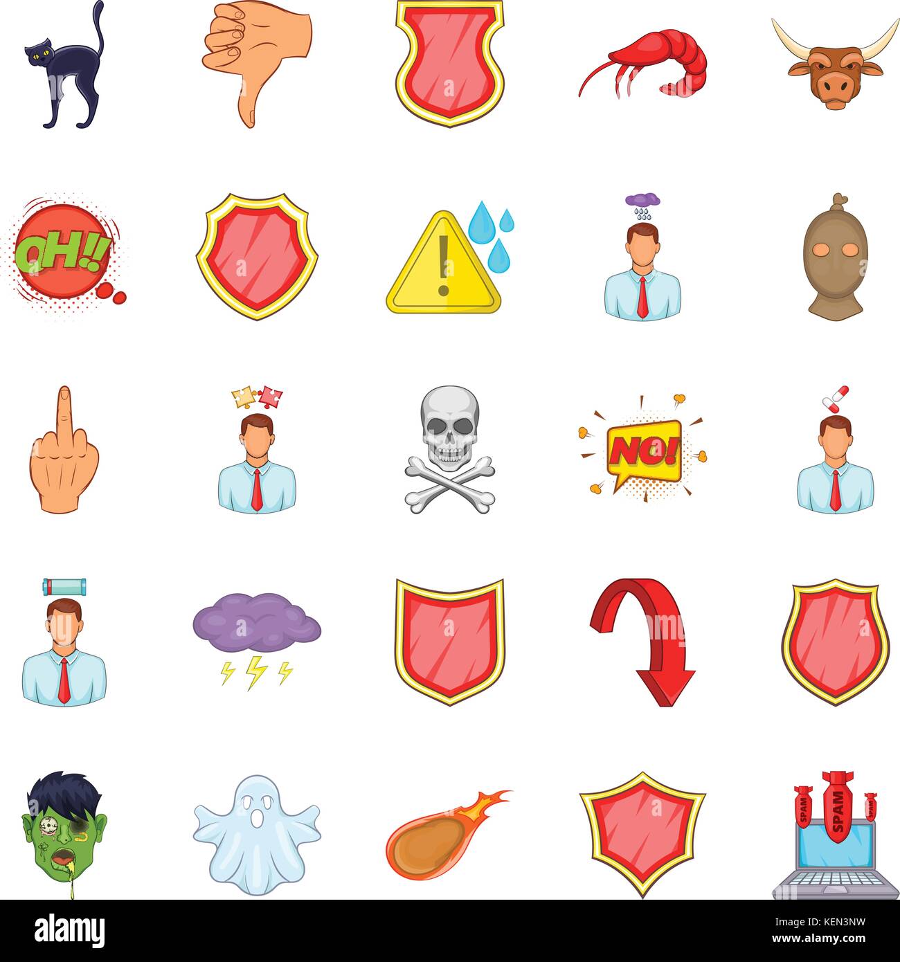 Pressure icons set, cartoon style Stock Vector Image & Art - Alamy