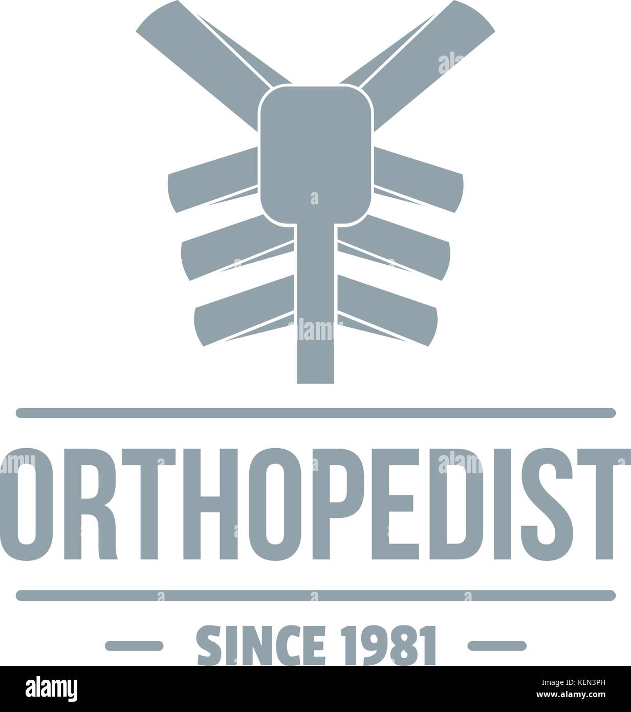 Spine orthopedic logo, simple gray style Stock Vector Image & Art - Alamy