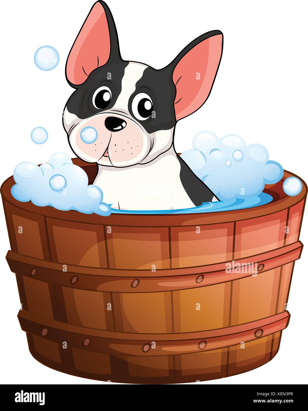 Cartoon dog bath hi-res stock photography and images - Alamy