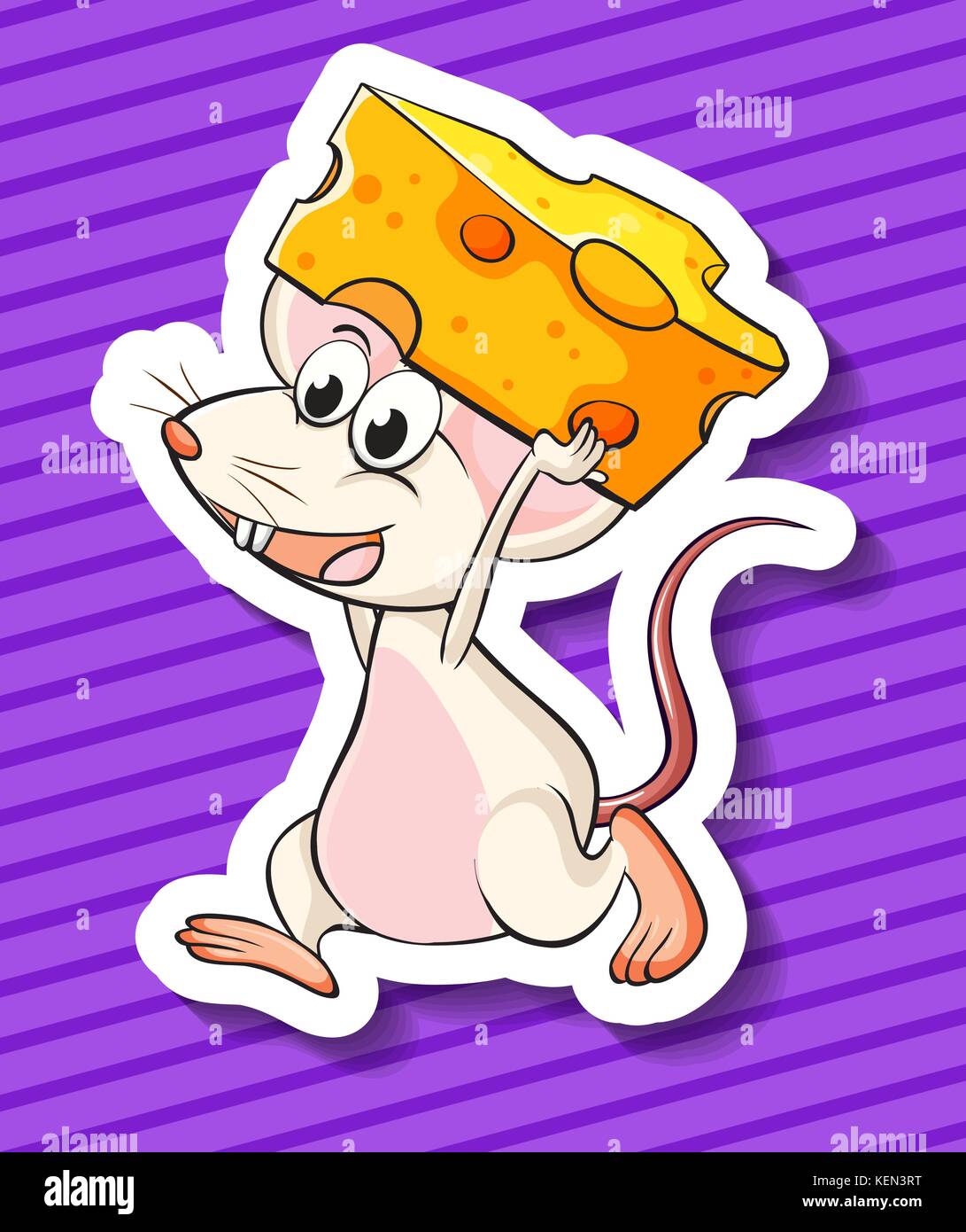 Illustration of a mouse holding cheese Stock Vector Image & Art - Alamy
