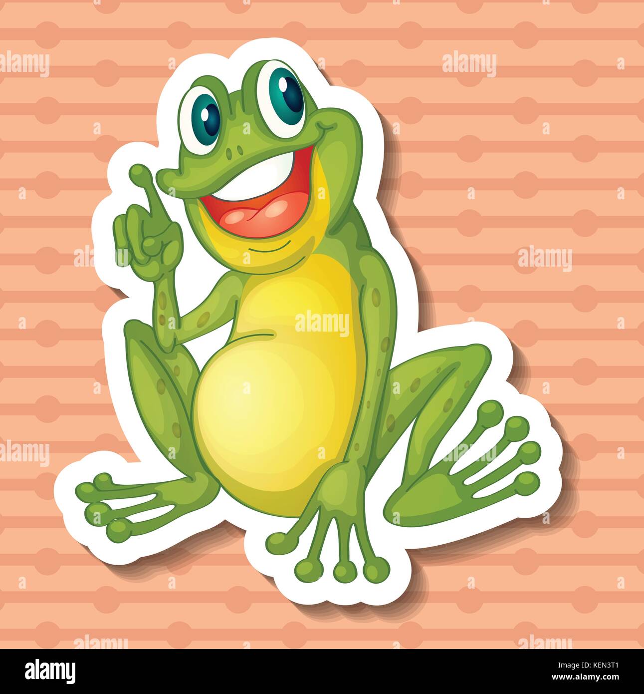 Illustration of a single frog with background Stock Vector Image & Art ...
