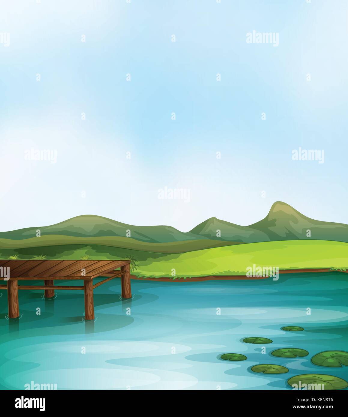 Clear lake grass Stock Vector Images - Alamy