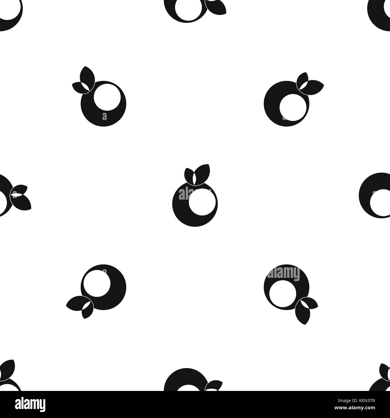 Round apple with leaves pattern seamless black Stock Vector Image & Art ...